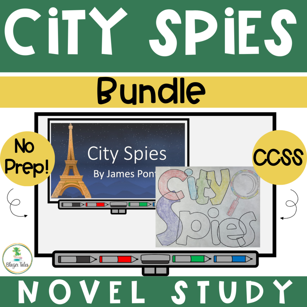 City Spies Novel Study PowerPoint & First Chapter Friday Coloring ...