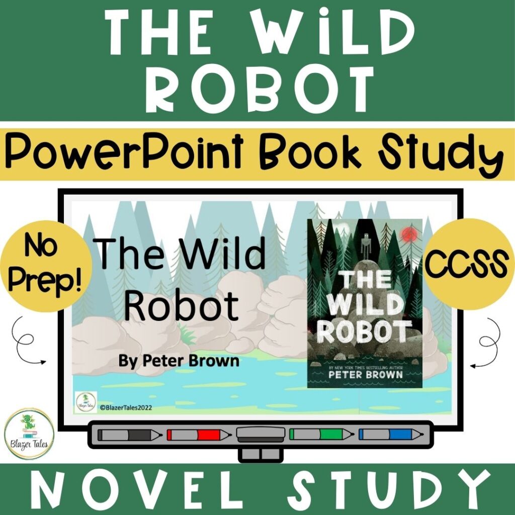 The Wild Robot Novel Study PowerPoint & Coloring Sheet Bundle Reading ...