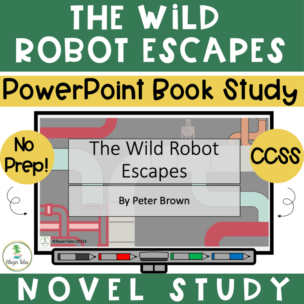 The Wild Robot Escapes Novel Study PowerPoint w/ Reading Comprehension ...